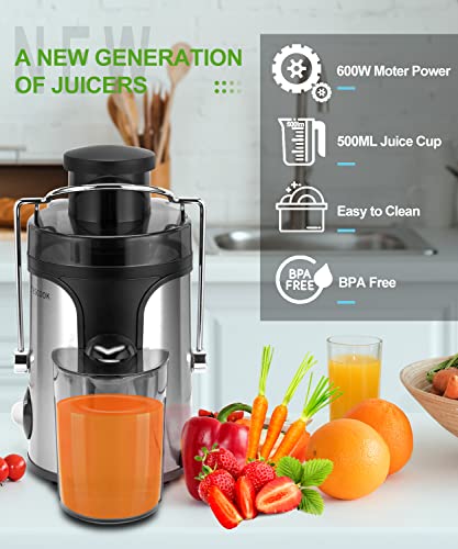 Juicer machine, 600w Juicer with Wide Chute