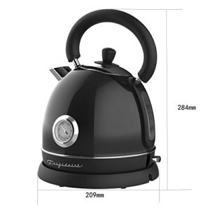 Frigidaire Retro Electric Water Kettle Stainless Steel 1.8l, Fast Boiling, Bpa-free, Black