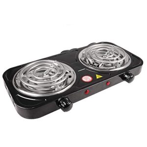 Boshen Portable Electric Double Coil Burners Countertop Hot Plate Home Outdoor Automatic Temperature Control