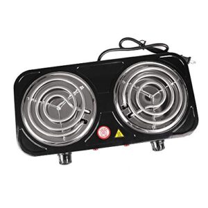 Boshen Portable Electric Double Coil Burners Countertop Hot Plate Home Outdoor Automatic Temperature Control