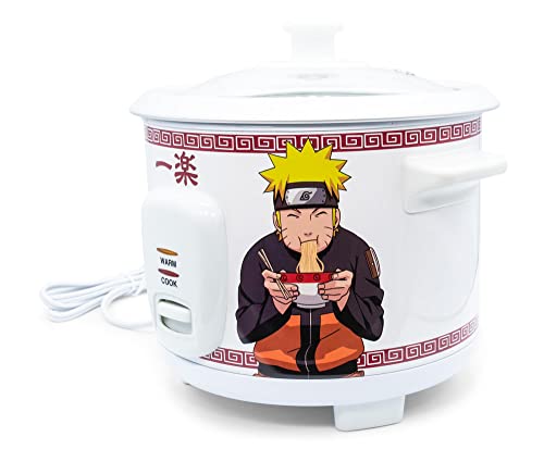 Naruto Shippuden Ichiraku Ramen Automatic Rice Cooker & Warmer | Food Steamer for White and Brown Rice, Quinoa | Anime Manga Gifts and Collectibles | Holds 24 Ounces