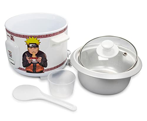 Naruto Shippuden Ichiraku Ramen Automatic Rice Cooker & Warmer | Food Steamer for White and Brown Rice, Quinoa | Anime Manga Gifts and Collectibles | Holds 24 Ounces