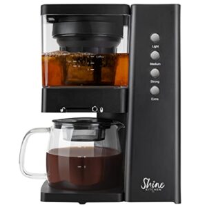 shine rapid cold brew coffee & tea machine with vacuum extraction technology black