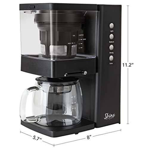 Shine Rapid Cold Brew Coffee & Tea Machine with Vacuum Extraction Technology Black