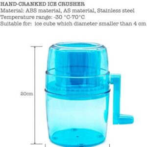 Portable Hand Crank Ice，Ice Chopper Mini Portable Ice Machine Domestic Ice Crusher for Children