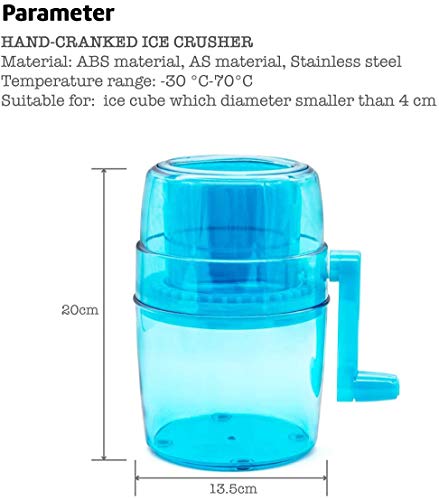 Portable Hand Crank Ice，Ice Chopper Mini Portable Ice Machine Domestic Ice Crusher for Children