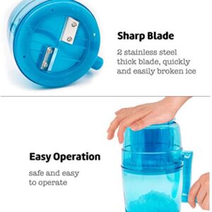 Portable Hand Crank Ice，Ice Chopper Mini Portable Ice Machine Domestic Ice Crusher for Children