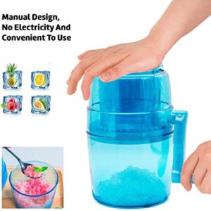 Portable Hand Crank Ice，Ice Chopper Mini Portable Ice Machine Domestic Ice Crusher for Children