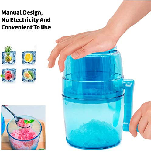 Portable Hand Crank Ice，Ice Chopper Mini Portable Ice Machine Domestic Ice Crusher for Children