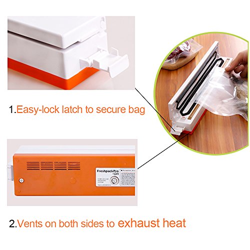 TINTON LIFE Vacuum Sealer Package Machine Sealing System Heat Sealer for Food Fruits Meat with Free Vacuum Bags, 15 Piece