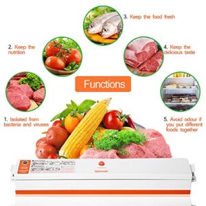 TINTON LIFE Vacuum Sealer Package Machine Sealing System Heat Sealer for Food Fruits Meat with Free Vacuum Bags, 15 Piece