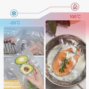 Kootek Vacuum Sealer Bags, 3 Rolls 8"x20' and 3 Rolls 11"x20' (6 Pack, Total 120 feet), Commercial Grade, BPA Free Food Vac Bags Rolls for Storage, Meal Prep or Sous Vide