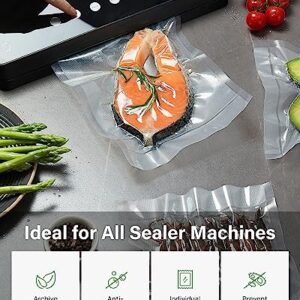 Kootek Vacuum Sealer Bags, 3 Rolls 8"x20' and 3 Rolls 11"x20' (6 Pack, Total 120 feet), Commercial Grade, BPA Free Food Vac Bags Rolls for Storage, Meal Prep or Sous Vide