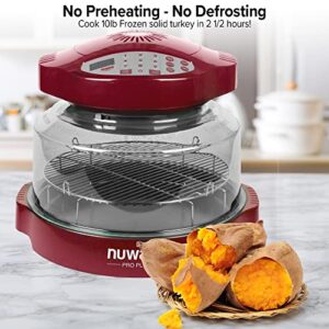 Nuwave (Renewed) Oven Pro Plus Countertop Convection Oven with Triple Combo Cooking Power, 100°F-350°F Temp Control in 1° Increments, Cinnamon