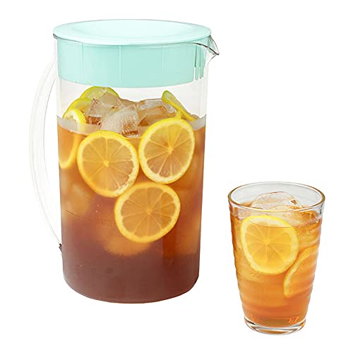 LAVO HOME Iced Tea & Iced Coffee Maker Brewer with Strength Selector, Loose Tea Filter and 64 Oz Capacity Pitcher (Blue) - Perfect For Custom Fruit Tea