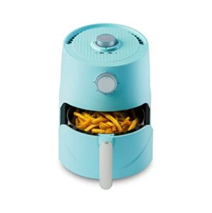 aria teflon-free 3 qt. premium ceramic air fryer with recipe book, seafoam teal