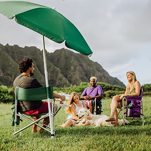 ONIVA - a Picnic Time brand - Sports Chair with Side Table, Beach Chair, Camp Chair for Adults, (Hunter Green)