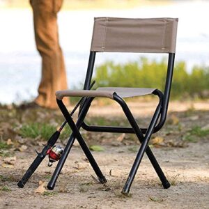 coleman folding camp chair | woodsman ii portable outdoor chair, 17" x 17.5"