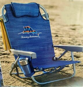 tommy bahama backpack beach chair,aluminum, (sailfish and palms)