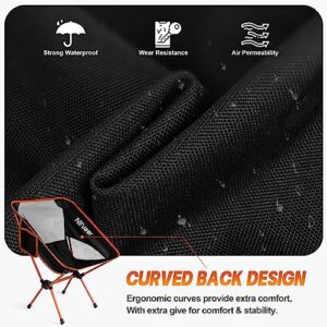 Nirvaer Camping Chairs, Ultralight Folding Camping Chairs, Compact Backpacking Portable Chair, for Hiking, Beach, Fishing, Outdoor Camp, Travel (Orange)