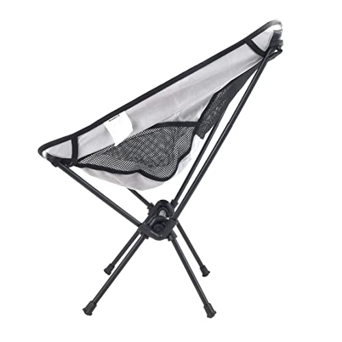 Lightweight Portable Folding Camping Chair Compact Beach Camp Chairs for Adults Foldable Backpacking Chair Outdoor Chair for Camping Hiking Lawn Picnic Outside Travel (Grey)