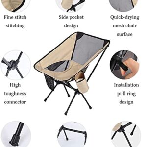 Camping Chair Folding Chairs Lawn Chairs Outdoor Aluminum Alloy Folding Chair Portable Beach Ultralight Fishing Stool Lightweight Compact Camping Backpack Chairs Folding Chair Camp Chair Moon Chair