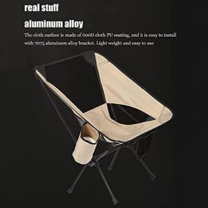 Camping Chair Folding Chairs Lawn Chairs Outdoor Aluminum Alloy Folding Chair Portable Beach Ultralight Fishing Stool Lightweight Compact Camping Backpack Chairs Folding Chair Camp Chair Moon Chair