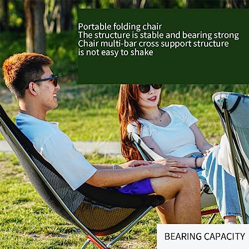 Hudefy 1 PCS Outdoor Thickened Aluminum Alloy Fold Chair Ultra-Light Camping Portable Chair Camp Chair Tool