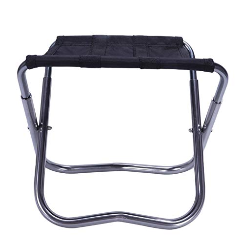 CHENGHUIXIN Portable Black Folding Aluminum Oxford Cloth Chair Outdoor Patio Fishing Camping with Carry Bag