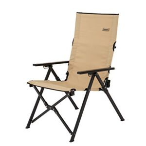 Coleman 2000032523 Ray Chair, Beige (Amazon Exclusive Color), 3 Levels of Reclining, Foldable, High Back