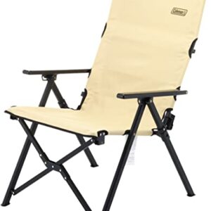 Coleman 2000032523 Ray Chair, Beige (Amazon Exclusive Color), 3 Levels of Reclining, Foldable, High Back