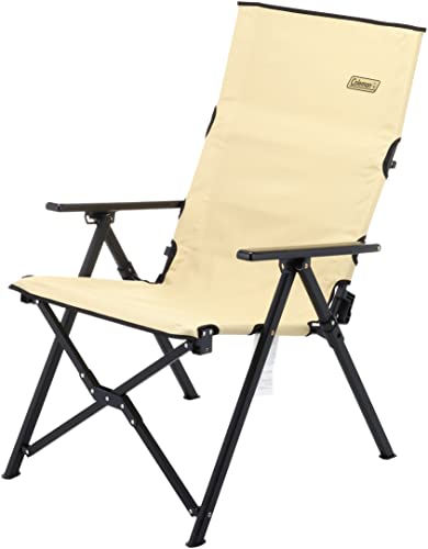 Coleman 2000032523 Ray Chair, Beige (Amazon Exclusive Color), 3 Levels of Reclining, Foldable, High Back