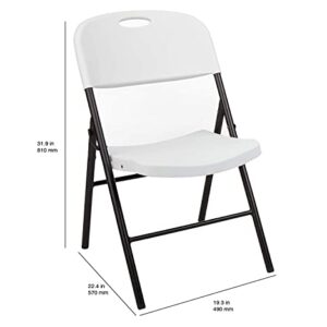 Amazon Basics Folding Plastic Chair with 350-Pound Capacity - 6-Pack, White