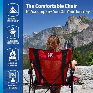 Kijaro Dual Lock Portable Camping Chairs - Enjoy the Outdoors with a Versatile Folding Chair, Sports Chair, Outdoor Chair & Lawn Chair - Dual Lock Feature Locks Position – Hallet Peak Gray