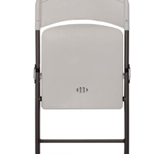 EDEBIBY Folding Plastic Chair with 350-Pound Capacity - 6-Pack, Commercial Grade Folding Chair，White (White, 6-Picks)