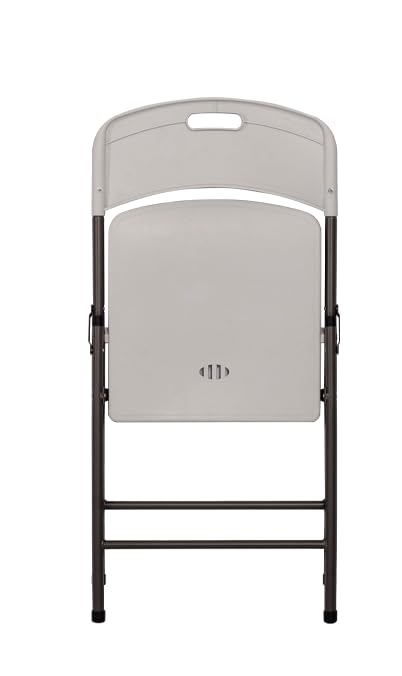 EDEBIBY Folding Plastic Chair with 350-Pound Capacity - 6-Pack, Commercial Grade Folding Chair，White (White, 6-Picks)