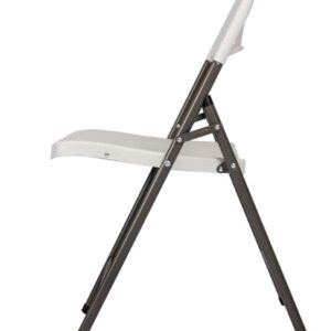 EDEBIBY Folding Plastic Chair with 350-Pound Capacity - 6-Pack, Commercial Grade Folding Chair，White (White, 6-Picks)