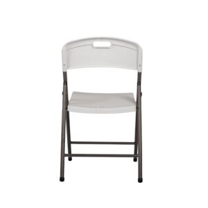 EDEBIBY Folding Plastic Chair with 350-Pound Capacity - 6-Pack, Commercial Grade Folding Chair，White (White, 6-Picks)