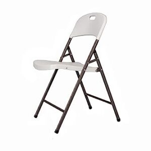 EDEBIBY Folding Plastic Chair with 350-Pound Capacity - 6-Pack, Commercial Grade Folding Chair，White (White, 6-Picks)