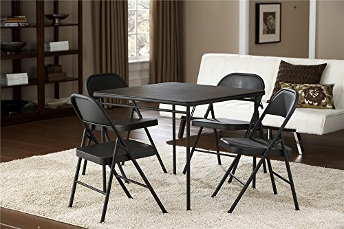 Cosco Black, Steel Folding Chair, 4 Pack