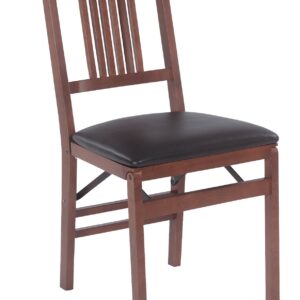 Meco STAKMORE True Mission Folding Chair Fruitwood Finish, Set of 2