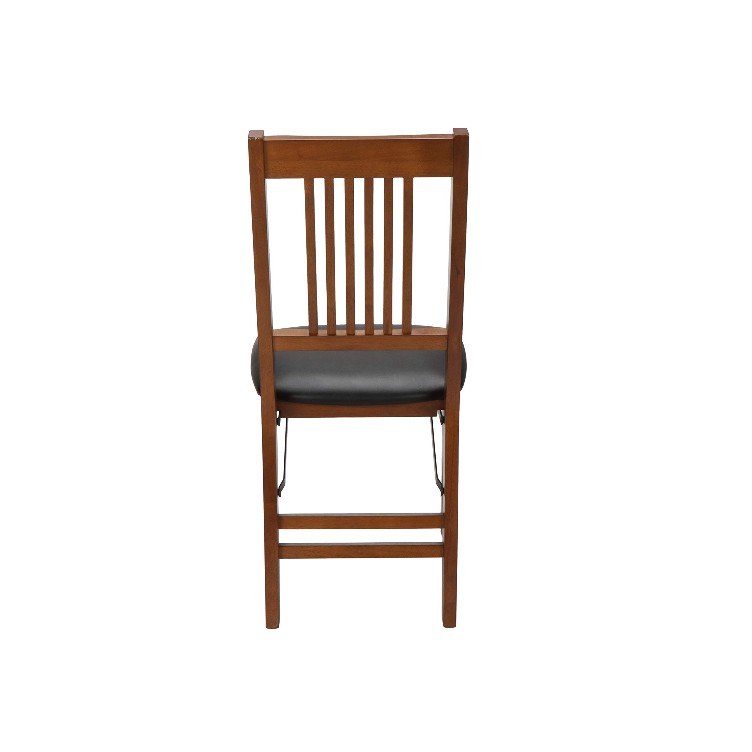 Meco STAKMORE True Mission Folding Chair Fruitwood Finish, Set of 2