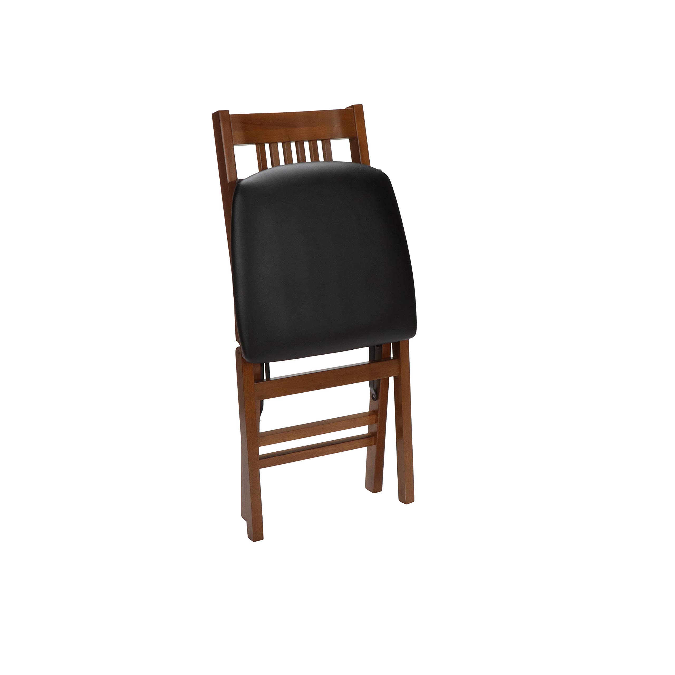 Meco STAKMORE True Mission Folding Chair Fruitwood Finish, Set of 2