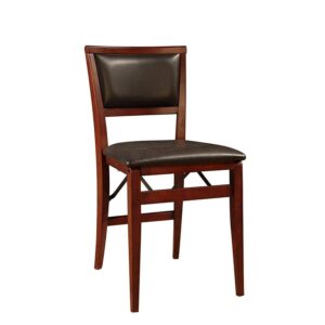 linon keira pad folding chair, set of 2, engineered wood