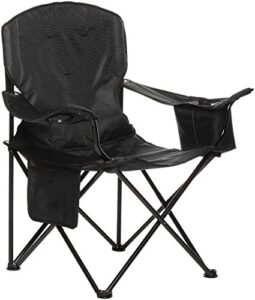 amazon basics xl folding padded outdoor camping chair with carrying bag - 38 x 24 x 36 inches, black