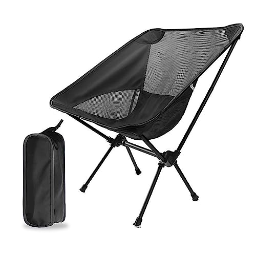 WAHOM Camping Chair, Lightweight Folding Hiking Chair for Outdoor Travel, Beach, Picnic, Festival, Hiking, Lightweight Backpacking