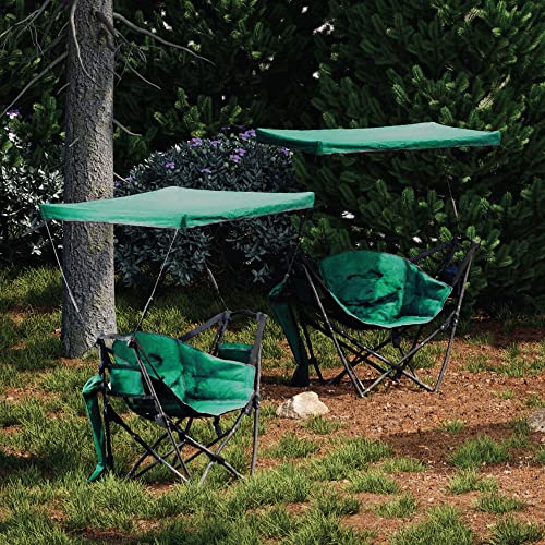 ARROWHEAD OUTDOOR Portable Folding Swinging Hammock Camping Chair, Removable Canopy, Perfect for Stargazing, Cup Holder, Storage Pouch, Carrying Bag Included, Supports up to 300lbs, USA-Based Support