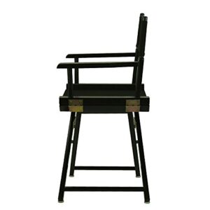 Casual Home Director's Chair ,Black Frame/Black Canvas,18" - Classic Height