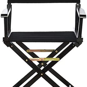 Casual Home Director's Chair ,Black Frame/Black Canvas,18" - Classic Height