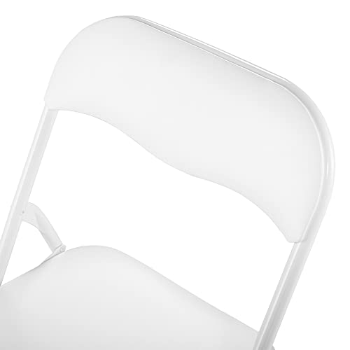 NBTiger 6 Pack Folding Chair with Soft Padded Seat and Backrest, Portable Steel Frame Chair for Commercial Meeting Wedding Party Event, Indoor Outdoor for Office School Backyard, 330lbs Capacity